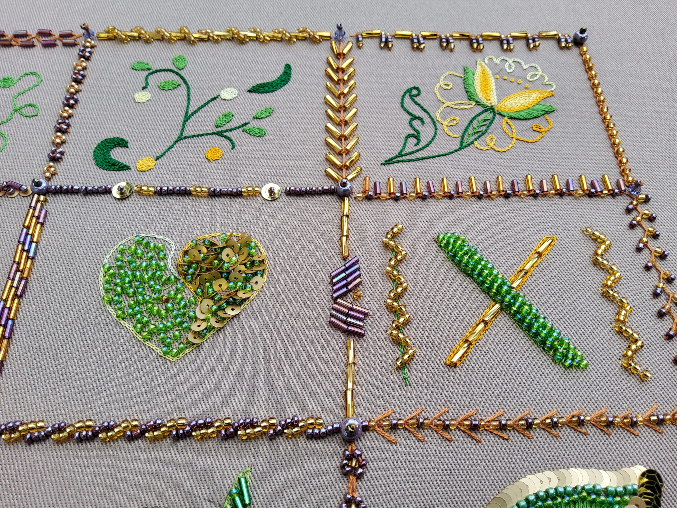 Poser des perles à l’aiguille – L'atelier broderie de Valérie